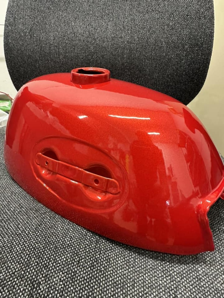 Motorcycle Fuel Tank Powdercoated - EPC Coatings